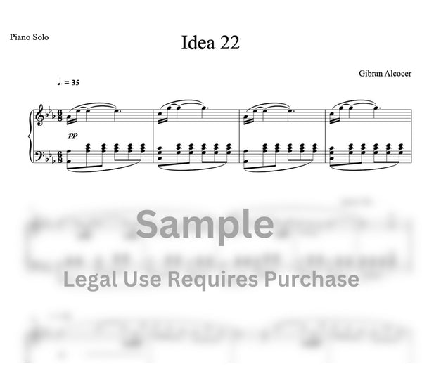 Idea 22 - Sheet Music – Gibran Alcocer - Official Website